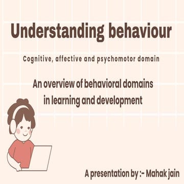 A presentation on behaviour - cognitive, affective and psychomotor ...