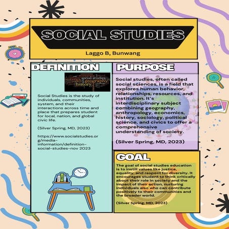 Social Studies Definition, Purpose and goal | PDF
