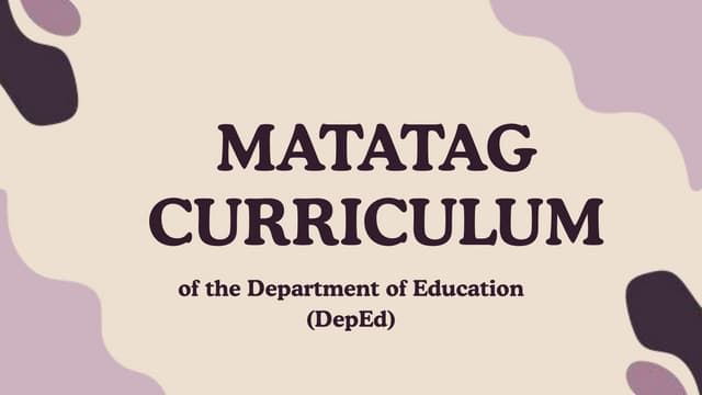 MATATAG Curriculum Framework for Social Studies | PPTX