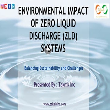 Environmental Imppact of Zero iquid Discharge (ZLD) System | PDF