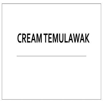 Cream temulawak Murah | PDF