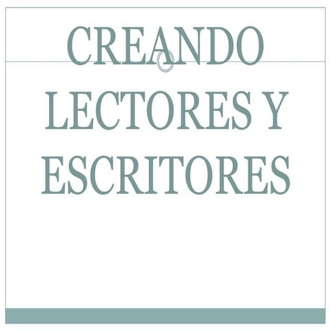 Creando lectores y escritores bruselas | PPTX