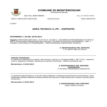 Delibera Vitullo Monteroduni | PDF