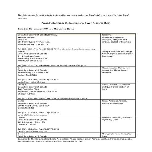 CREA Resource Sheet | PDF