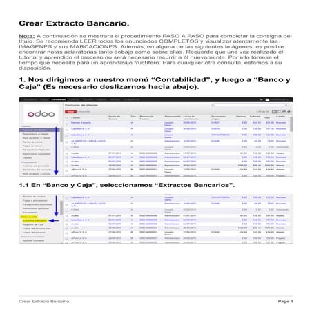 Ejemplo De Extracto Bancario En Formato Pdf Conciliación Bancaria