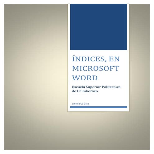 Cómo hacer, modificar y actualizar un índice automáticamente en Word ...