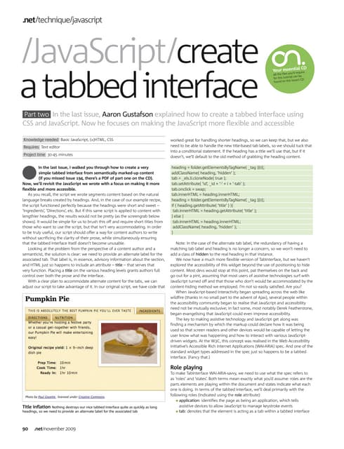 Create A Tabbed Interface Part 2 | PDF Create A Tabbed Interface Part 2 | PDF