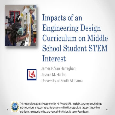 Impacts of an Engineering Design Curriculum on Middle School Student ...