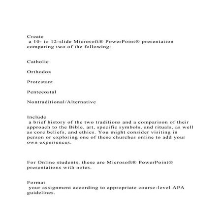 Create a 10- to 12-slide Microsoft® PowerPoint® presentation c | DOCX