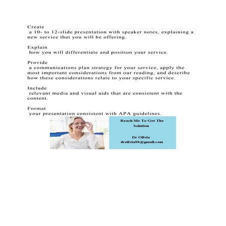 Create a 10- to 12-slide presentation with speaker notes, explaini | DOCX