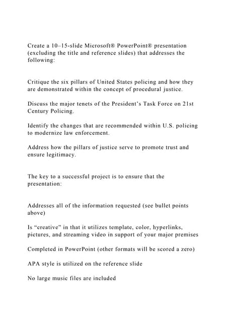 Create a 10 slide Microsoft® PowerPoint® presentation (excluding the.docx