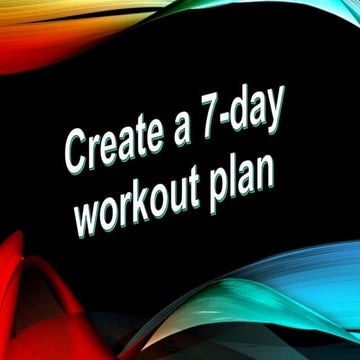 Create a first 7-day workout plan to backback .pptx | Fitness and ...