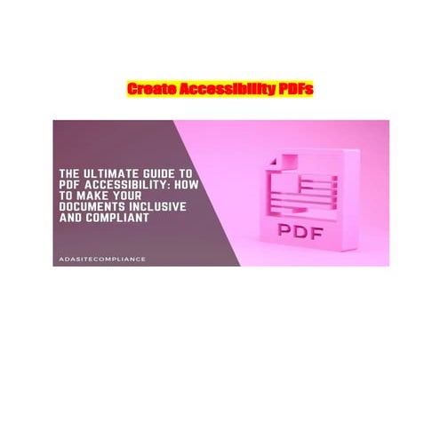 Create Accessible PDFs | PDF