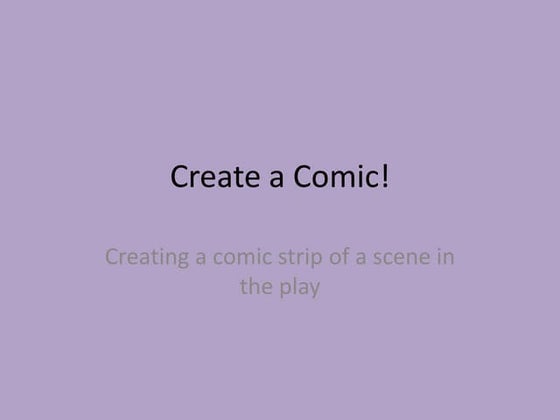 How to make a comic book | PPT