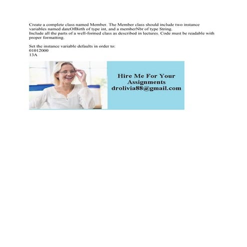 Create a complete class named Member- The Member class should include.pdf