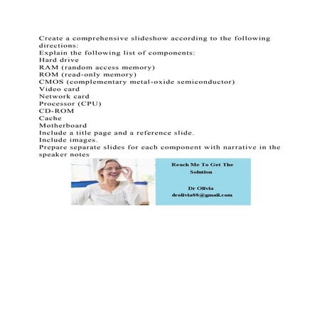 Create a comprehensive slideshow according to the following directio.docx