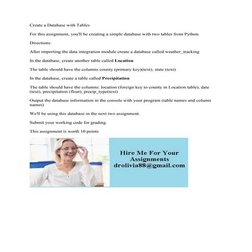 Create a Database with Tables For this assignment- you'll be creating.pdf