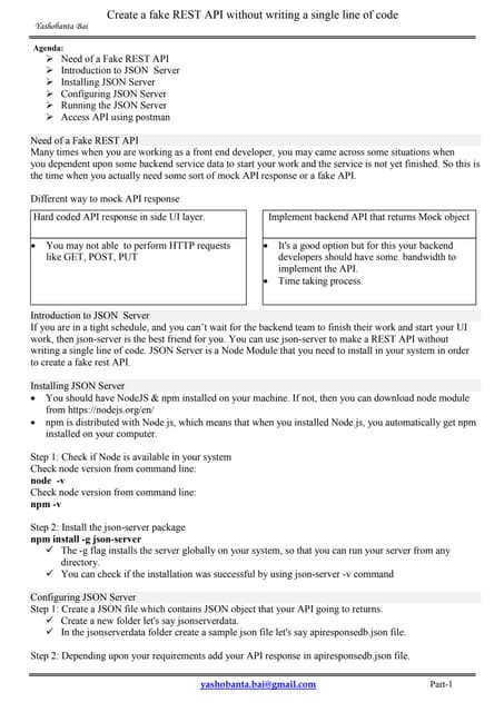 Create A Fake Rest Api Without Writing A Single Line Of Code Pdf