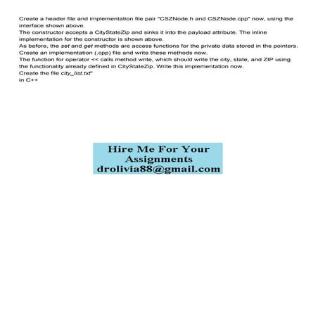 Create A Header File And Implementation File Pair Csznodehpdf 9454
