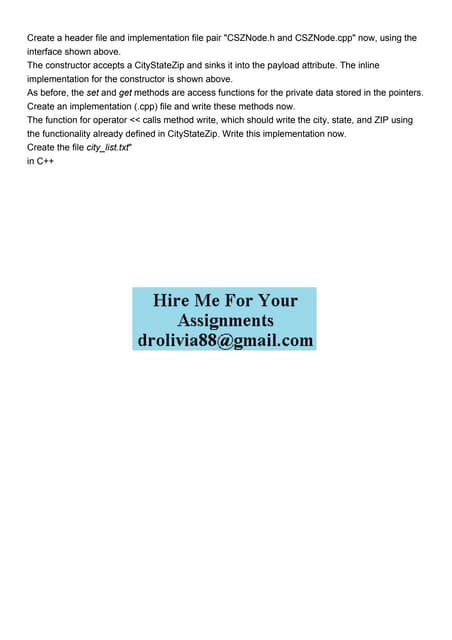 Create A Header File And Implementation File Pair Csznodehpdf 9454