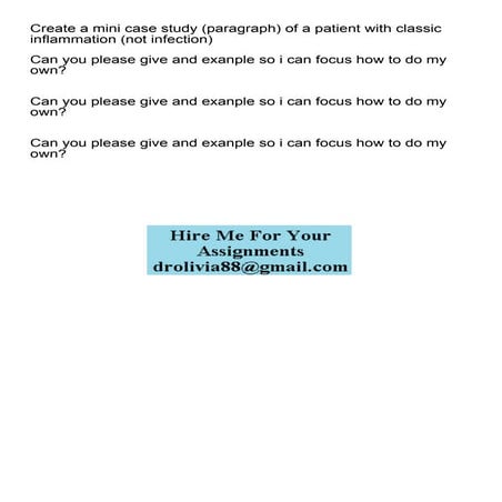 Create a mini case study paragraph of a patient with class.pdf