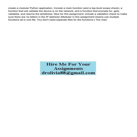 create a modular Python application Include a main function.pdf