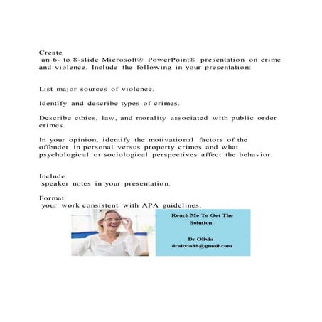 Create an 6- to 8-slide Microsoft® PowerPoint® presentation on | DOCX