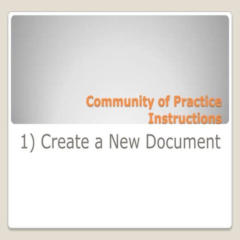 How to Create a New Wiki Document | PPT