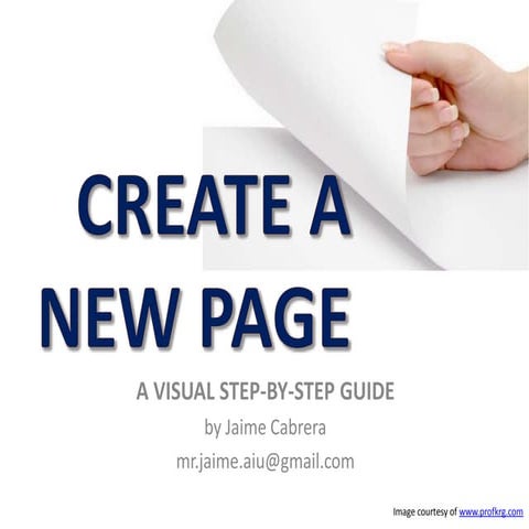 Create a New Page on Your Website | PPTX | Internet for Beginners ...