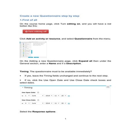Create a new questionnaire step by step | PDF | Free Download