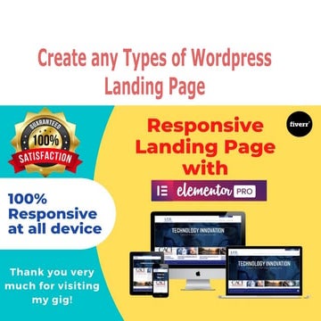 Create any types of wordpress landing page | PDF