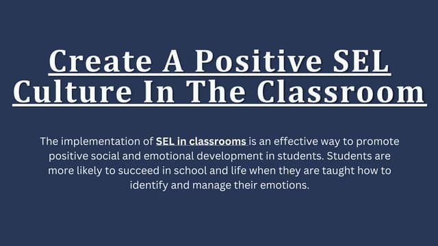 Transforming Classrooms with SEL Training for Teachers | PDF ...