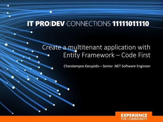 Multi tenancy with mvc3 and entity framework | PPT