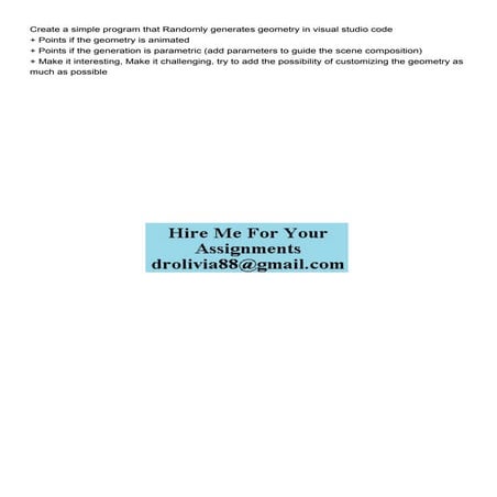 Create A Simple Program That Randomly Generates Geometry In Pdf