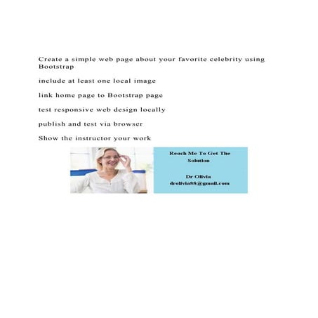 Create a simple web page about your favorite celebrity using B.docx