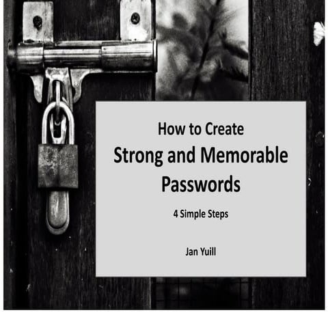 Create Strong And Memorable Passwords 4 Simple Steps Ppt