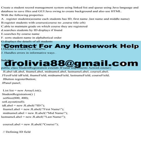 Create a student record management system using linked list and queu.pdf