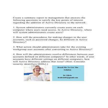 Create a summary report to management that answers the following.docx