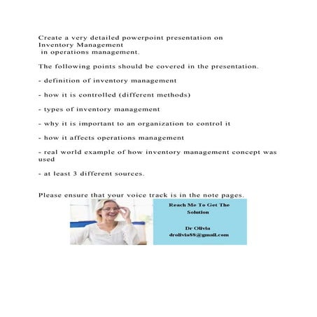 Create a very detailed powerpoint presentation on Inventory Manage.docx