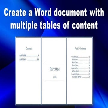 Create a Word document with multiple tables of content | PPT