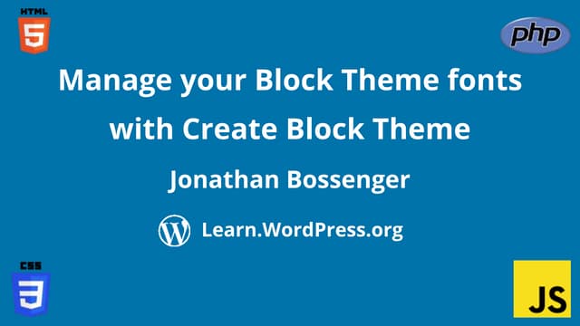 Create Block Theme - Fonts | PPT Create Block Theme - Fonts | PPT