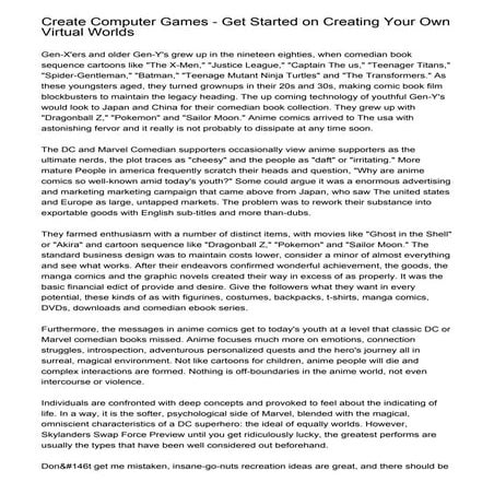 Create Computer Games - Get Started on Creating Your Own Virtual Worlds ...