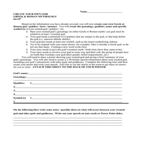 Create your own god | DOC