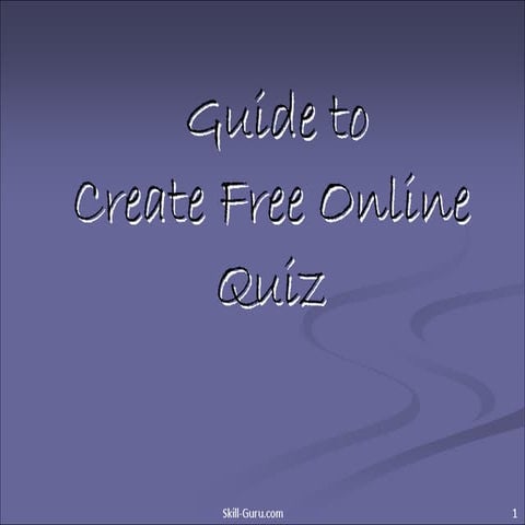 Create Free Online Quiz | PPT