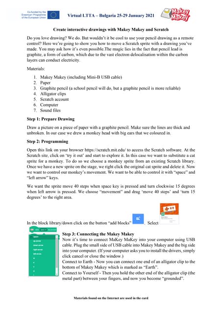 Interactive art with scratch and makey makey | PDF