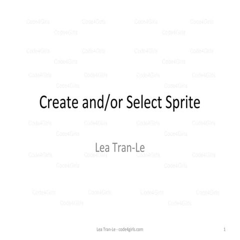 Create select sprite | PPT