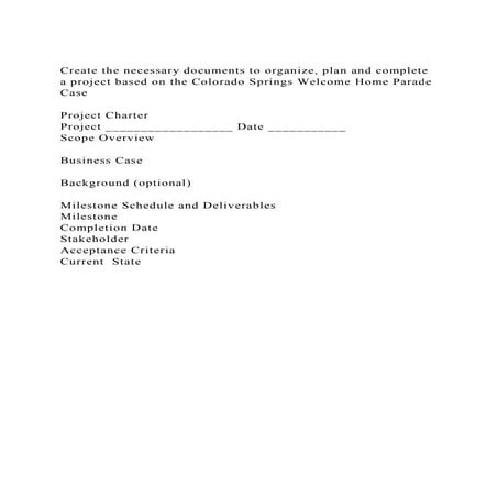 Create the necessary documents to organize, plan and complete a pr.docx