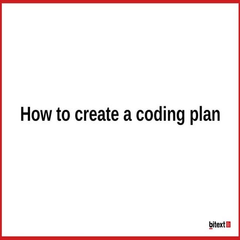 How to create your coding plan for Bitext platform | PDF