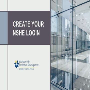Create your NSHE Login | PPTX