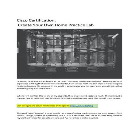 Create your own lab for cisco certification | PDF